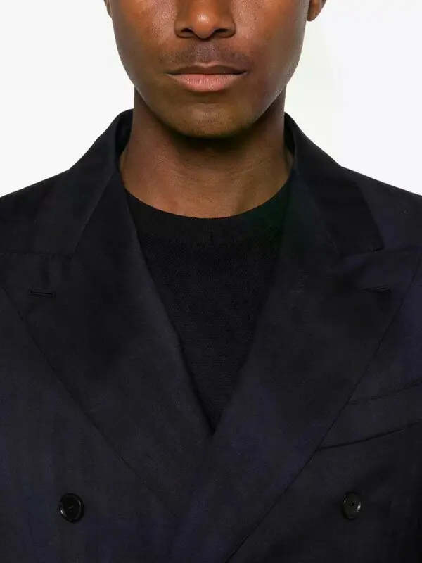 Caruso Double-breasted Suit - Blue