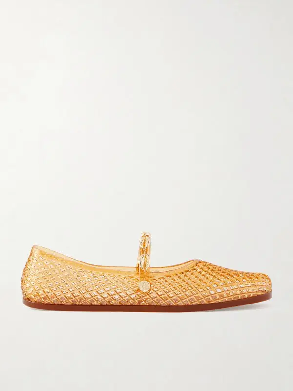 ANCIENT GREEK SANDALS Iro Shell-embellished Flats - Orange