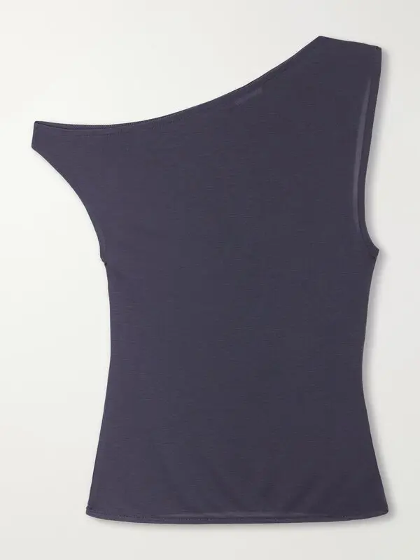 ST. AGNI Off-the-shoulder Tencel™ Lyocell Top - Blue