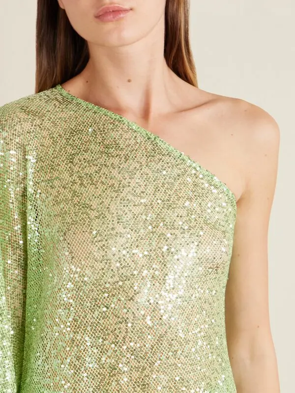 TALLER MARMO Sequined Fringed Blouse