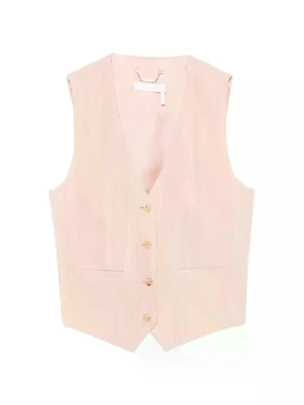 Chloé Corduroy Waistcoat - Pink