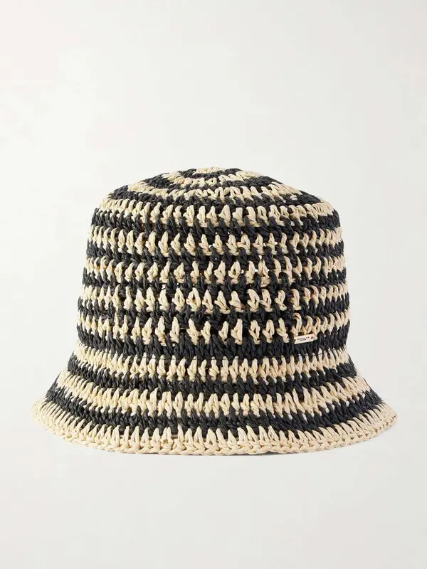 Eugenia Kim Jonah Striped Straw Bucket Hat - Neutral