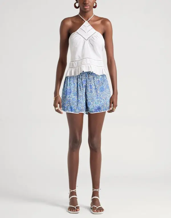 Sandro Floral Print Twill Shorts