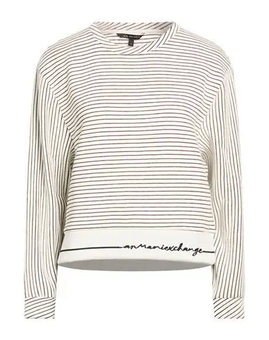 Armani Exchange Striped Fleece Sweatshirt - White