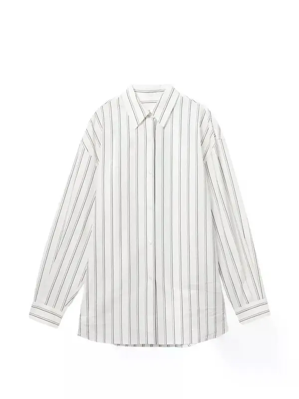 Versace Striped Button Down Shirt - White