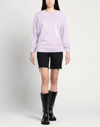 Armani Exchange Cotton-blend French Terry Sweatshirt - Purple