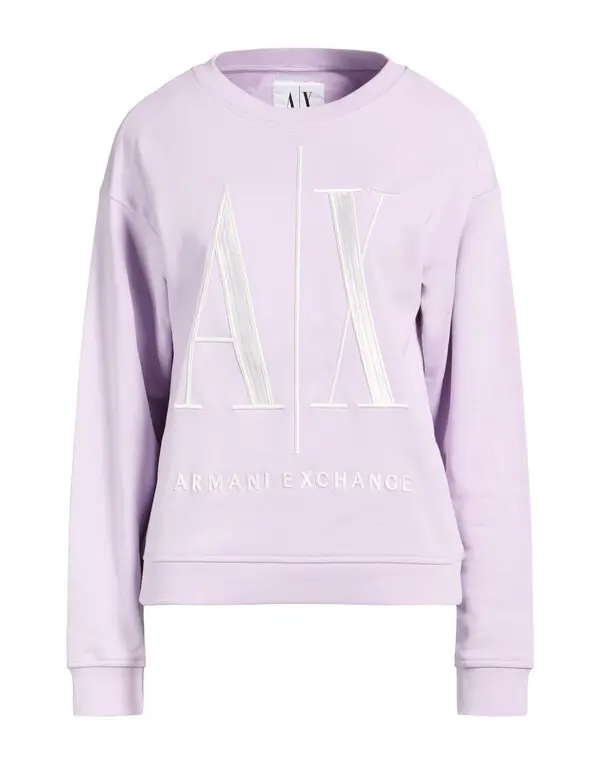 Armani Exchange Cotton-blend French Terry Sweatshirt - Purple