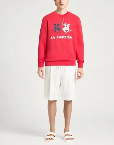 LA MARTINA Sweatshirt In Cotton, Polyester, And Elastane - Red