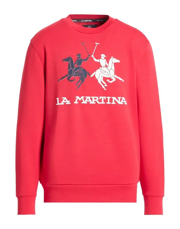LA MARTINA Sweatshirt In Cotton, Polyester, And Elastane - Red