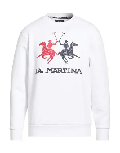 LA MARTINA Sweatshirt Size Cotton, Polyester, Elastane - White