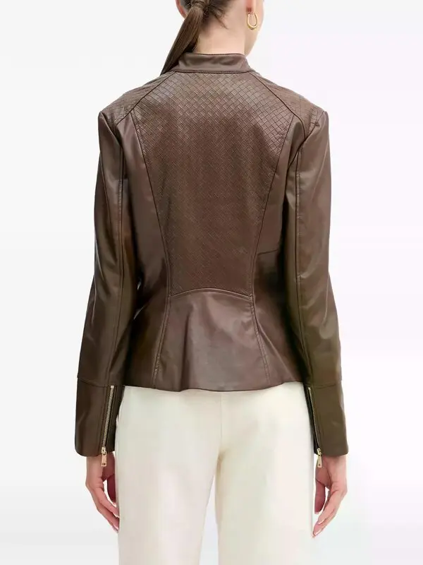 Guess Claudine Zip-up Jacket - Brown