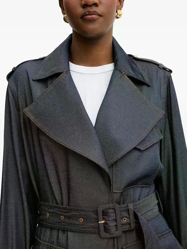 Guess Regine Belted Denim Trench Coat