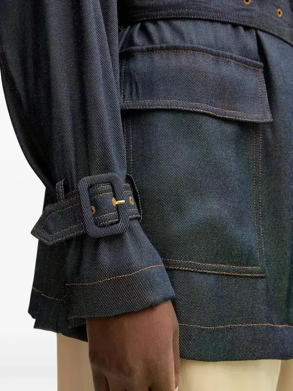 Guess Regine Belted Denim Trench Coat