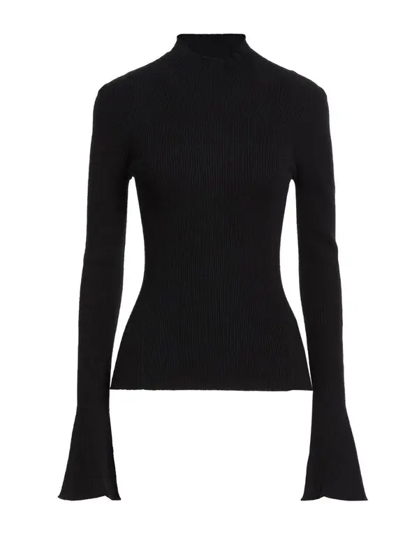 DONDUP Ribbed Knit Bell Sleeve Turtleneck