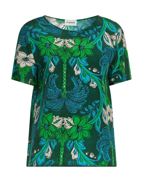 P.a.r.o.s.h Floral-print Satin Top