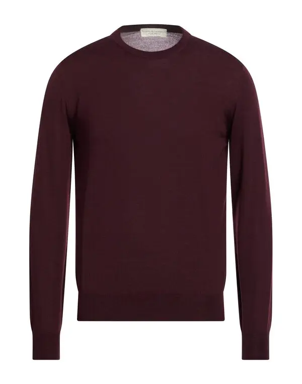 FILIPPO DE LAURENTIIS Merino Wool Crewneck Sweater - Red