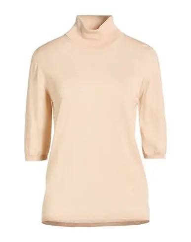 Max Mara Turtleneck Virgin Wool Top - Beige