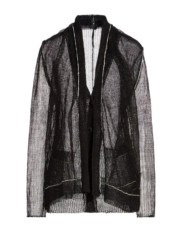 Masnada Linen Knit Cardigan - Black