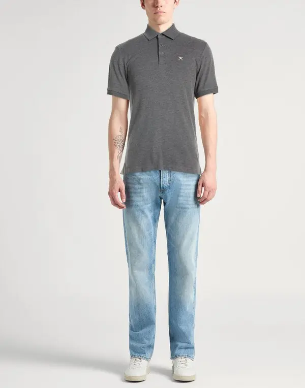 HACKETT Polo Shirt Size Cotton, Elastane - Grey