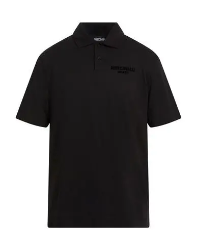 Just Cavalli Polo Shirt Size Cotton - Black