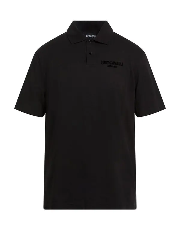 Just Cavalli Polo Shirt Size Cotton - Black
