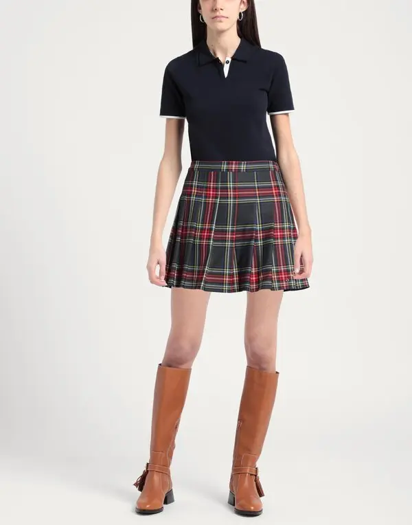 Maje Mini Pleated Tartan Skirt