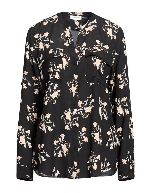 Calvin Klein Floral Print Crepe Shirt