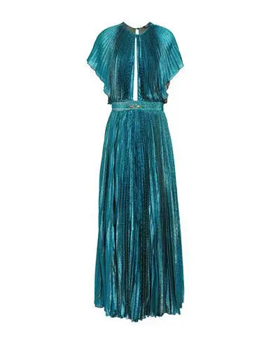 Just Cavalli Maxi Dress Turquoise Size Polyester - Blue