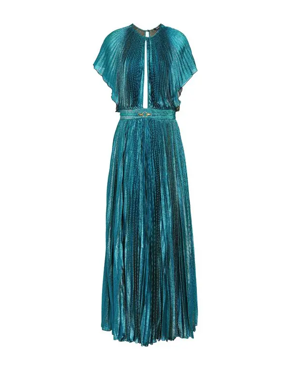 Just Cavalli Maxi Dress Turquoise Polyester