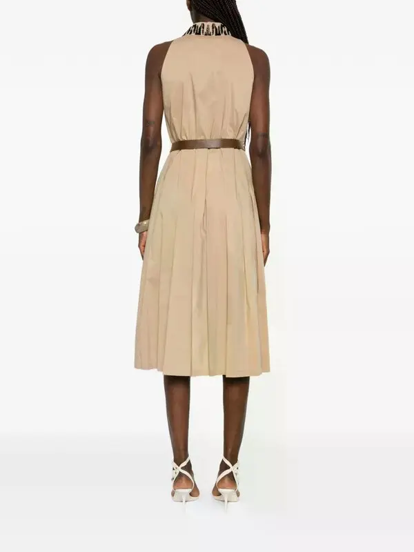 Max Mara Beaded Collared Dress - Neutrals