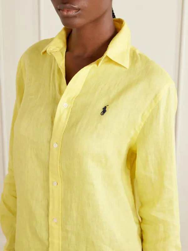 Polo Ralph Lauren Logo-embroidered Linen Shirt