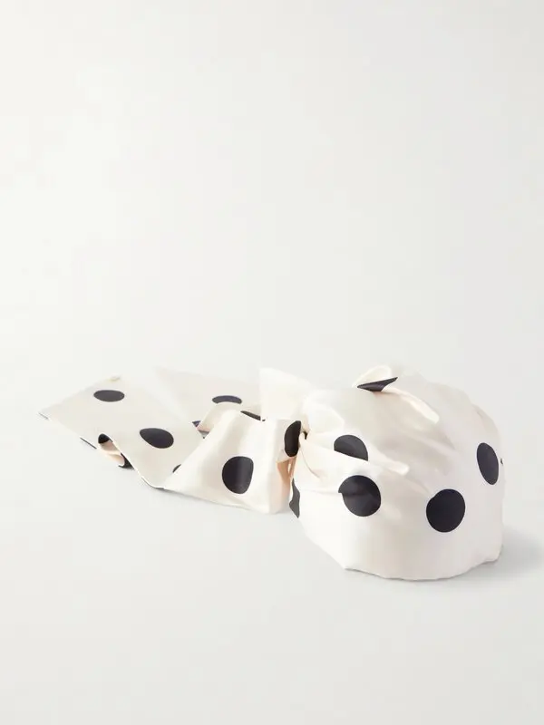 Eugenia Kim Polka Dot Headscarf - White