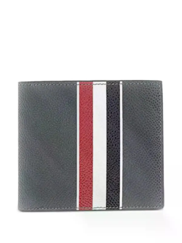 Thom Browne Pebble-texture Bi-fold Wallet - Grey