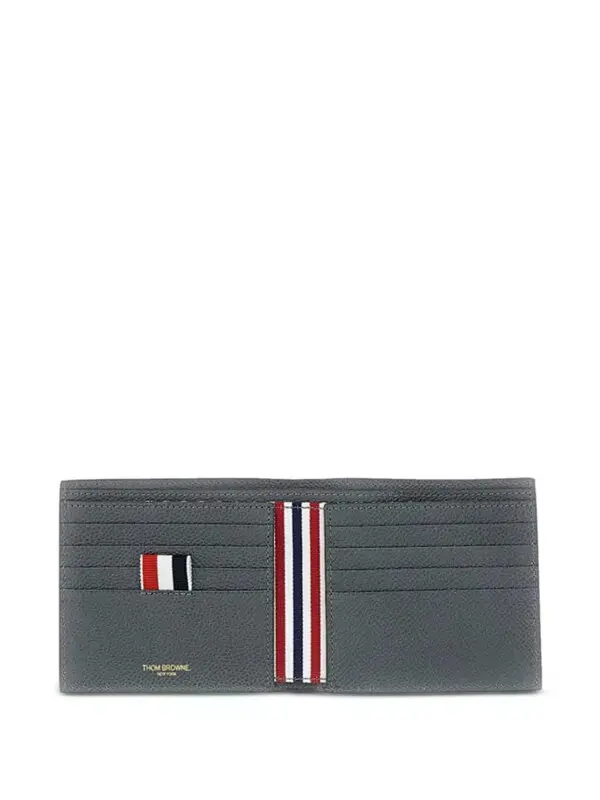 Thom Browne Pebble-texture Bi-fold Wallet - Grey