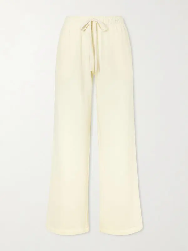 TWP Cotton Drawstring Track Pants - Yellow