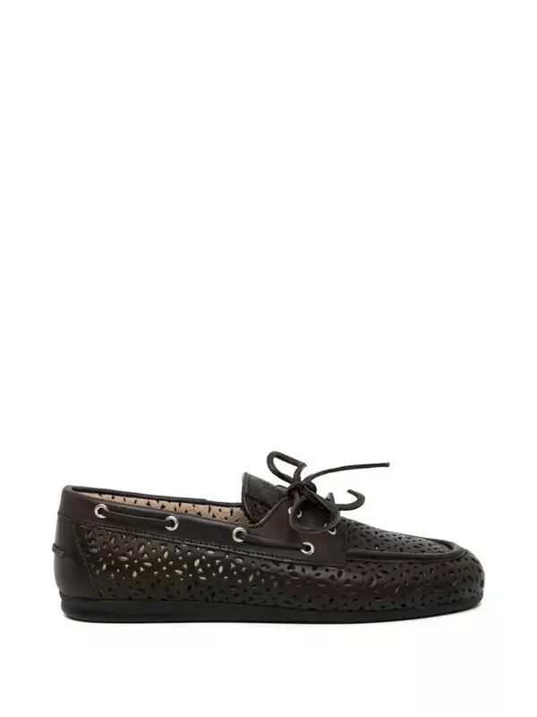 POSA Perforated Loafers - Brown