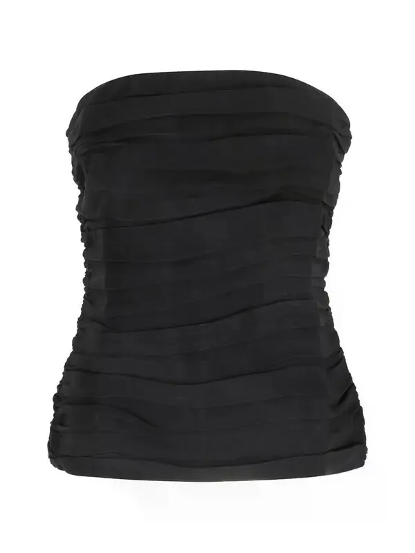HERSKIND Ringo Ruched Strapless Top - Black