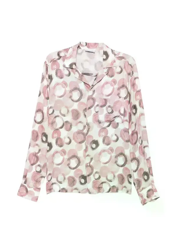 Tagliatore Circle-print Long-sleeve Shirt