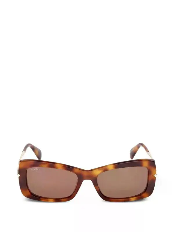 Max Mara Rectangle-frame Sunglasses - Brown