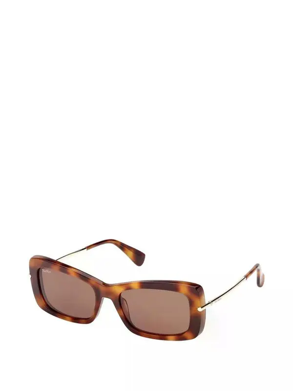 Max Mara Rectangle-frame Sunglasses - Brown