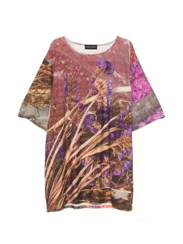 BARBARA BOLOGNA Printed Perforated T-shirt