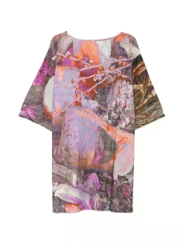 BARBARA BOLOGNA Printed Perforated T-shirt