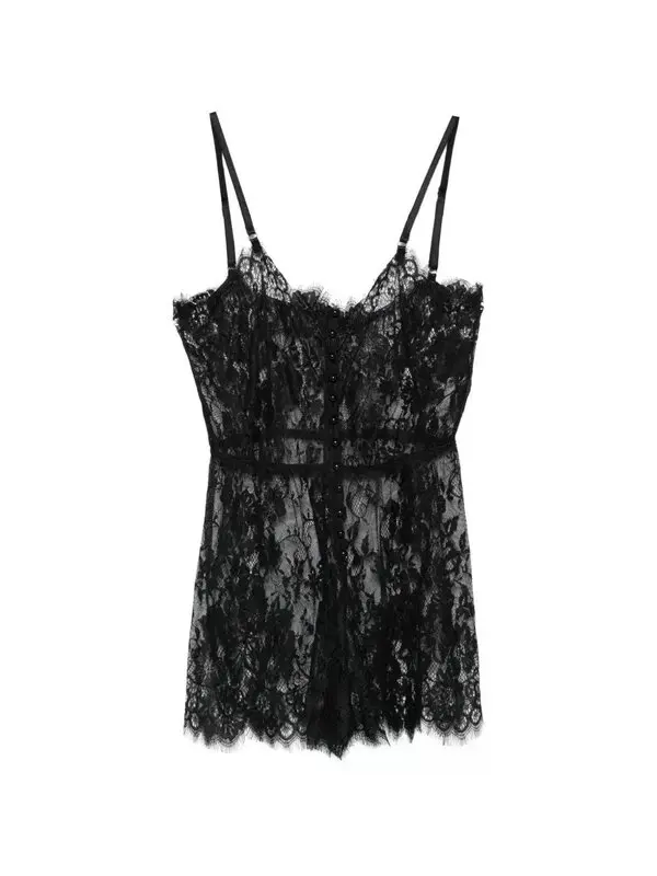 Alchemy Fashions X Lia Aram Lace Playsuit - Black