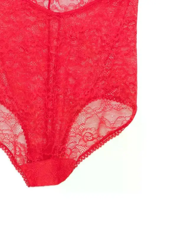 Alchemy Fashions Floral Lace Shorts - Red