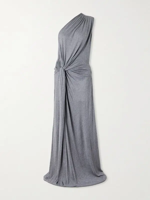Alex Perry One-shoulder Draped Jersey Gown