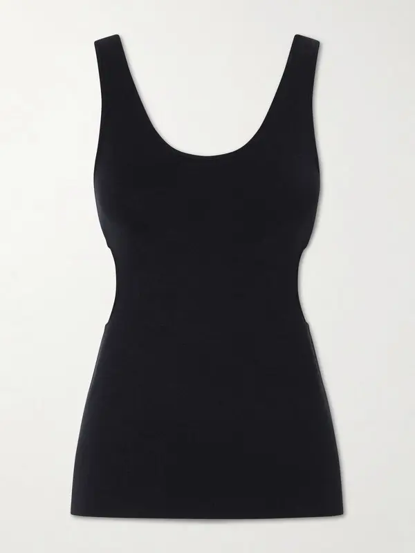 Auralee Cutout Ribbed-knit Jersey Tank