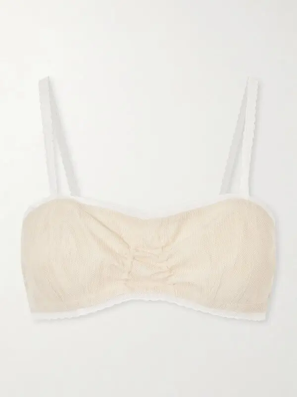 COLLEEN ALLEN Tulle Bralette - Neutrals