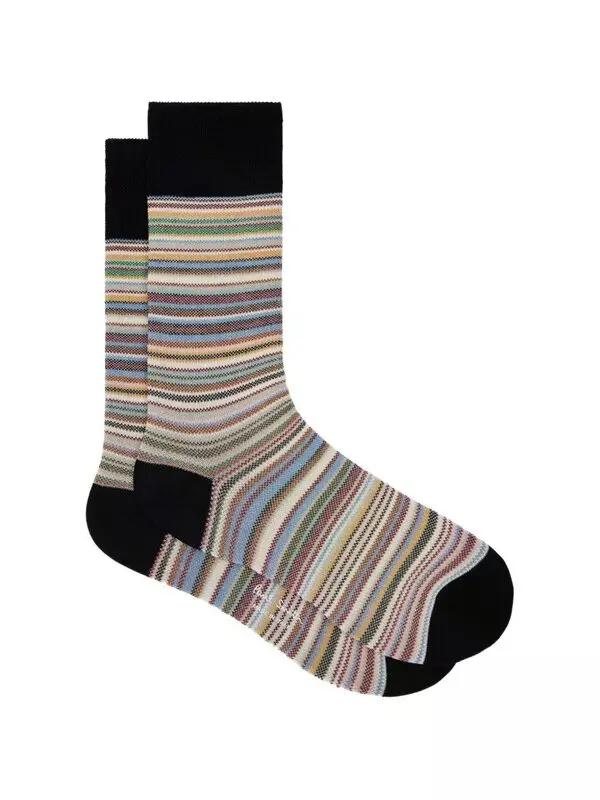 Paul Smith Striped Socks - Black