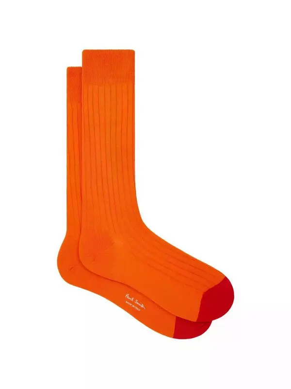 Paul Smith Ribbed-knit Socks - Orange