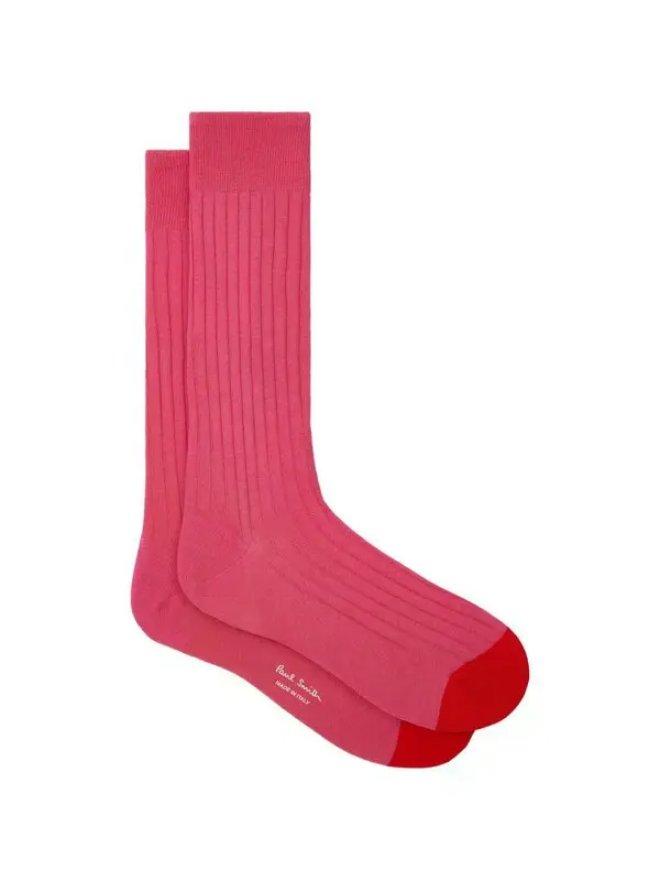 Paul Smith Ribbed-knit Socks - Pink
